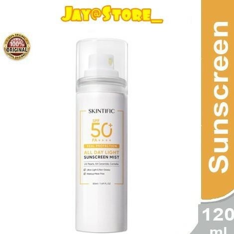 Jual New Sale Skintific All Day Light Sunscreen Spray Spf50 Pa++++ Sunblock 120Ml Terbaik ...