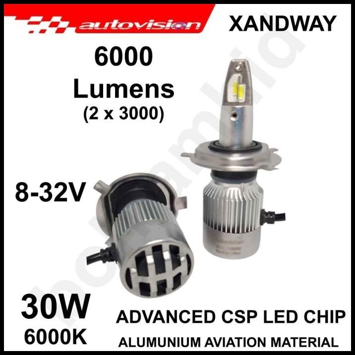 Jual TERMURAH LAMPU LED SERENA C24 H4 HI/LO AUTOVISION XANDWAY HEADLAMP PUTIH 6000K ...