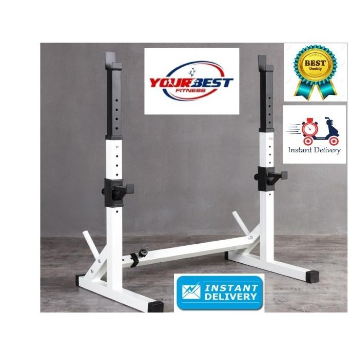 Jual Mobile Squat Stand Adjustable Bench Press Rack | Shopee Indonesia