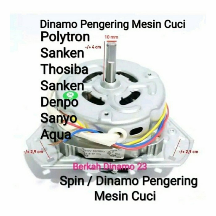 Jual Dinamo Mesin Cuci [2 Tabung] Polytron/Sanken,Denpoo, Spin Pengering | Shopee Indonesia