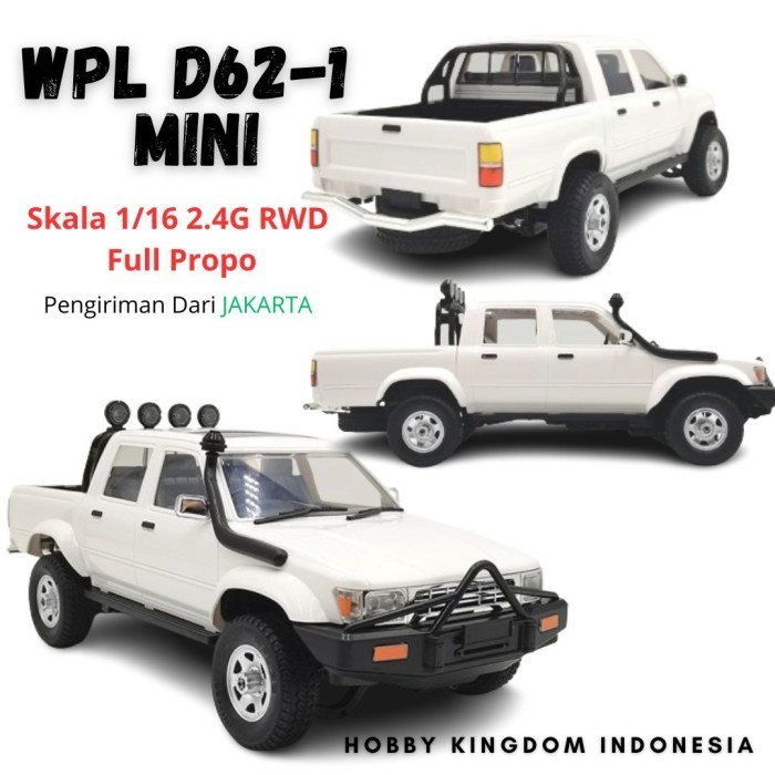 Jual RC CAR PICKUP TRUCK WPL D62 D62-1 SKALA 1/16 2.4G RWD FULL PROPO | Shopee Indonesia