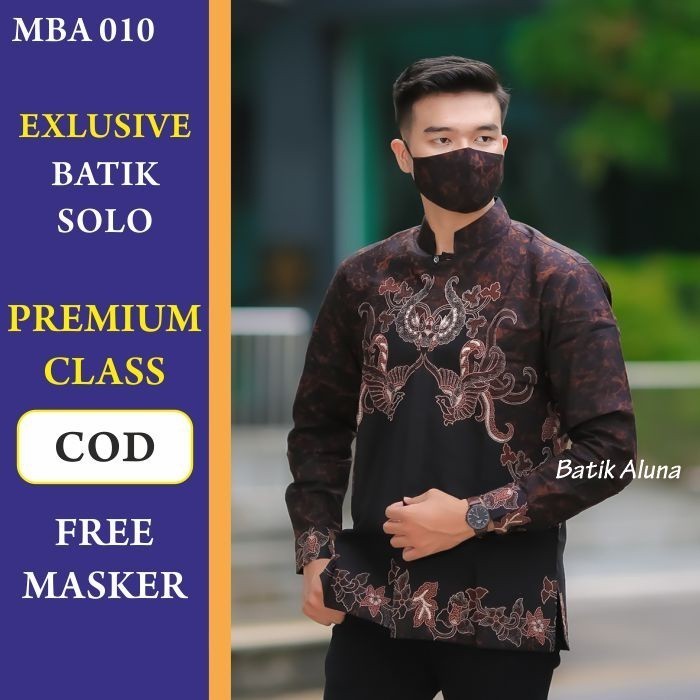 Jual Baju Koko Batik Pria Lengan Panjang Full Puring Batik Aluna Bahan ...