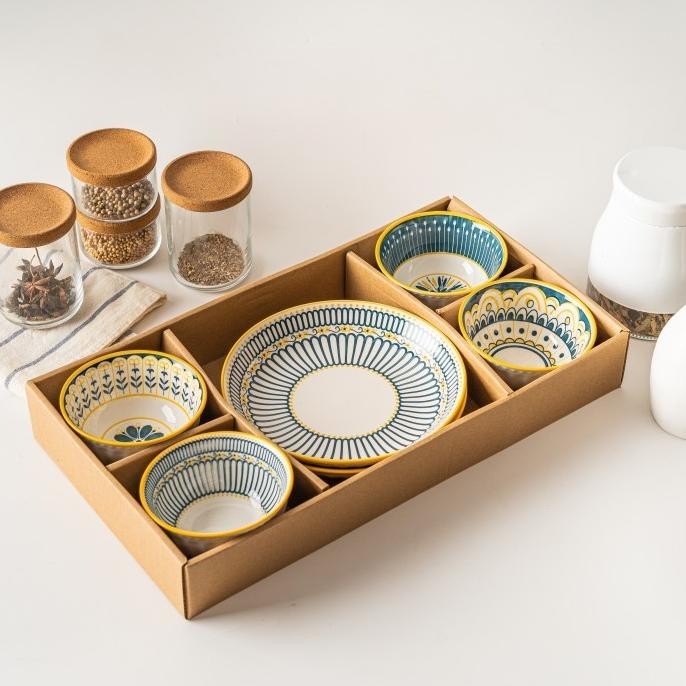 Jual UCHII Exclusive Himawari Ceramic Dinning Set | Alat Makan Set ...