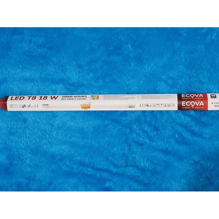 Jual LAMPU TL T8 LED 18 WATT PUTIH - PANJANG 120CM ECOVA GARANSI 3 TH DIJAMIN GRATIS ONGKIR ...