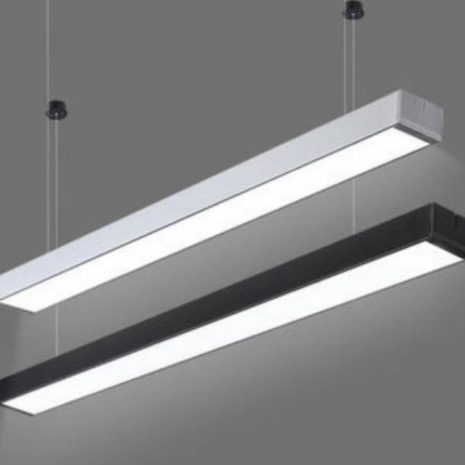 Jual Kap Lampu Gantung Kantor TL Linear T8 LED Balok 120cm 1x18w 120 cm ...