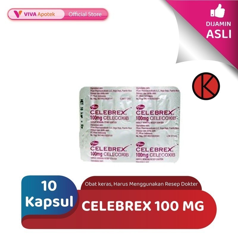 Jual Celebrex 100 mg / Celecoxib 100 mg / Radang Sendi (10 Kapsul ...