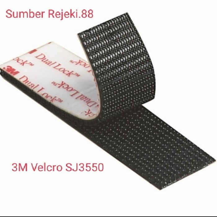 Jual Velcro 3M Dual Lock Sj3550 Reclosable Black 24Mmx1M Double ...