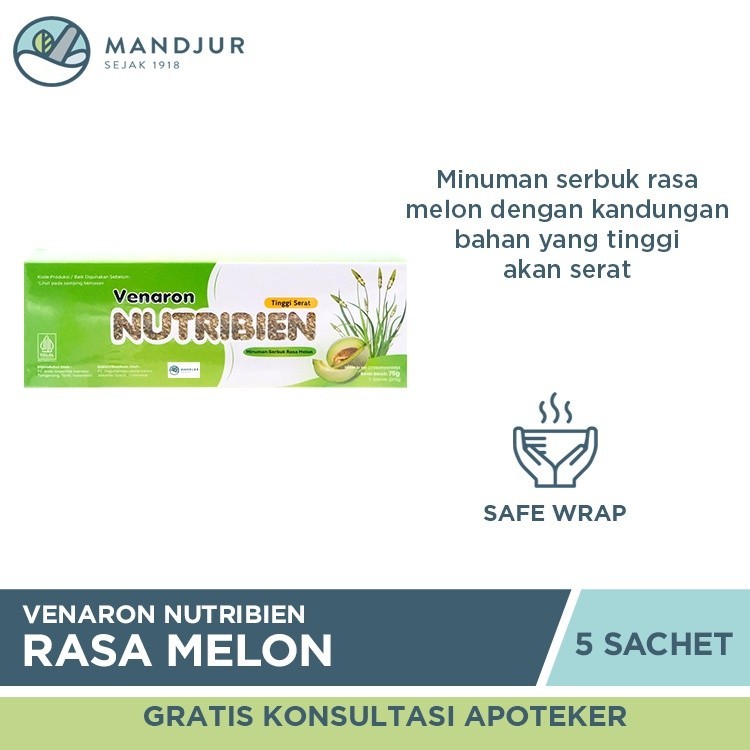 Jual Venaron Nutribien Rasa Melon Box 5 Sachet - Minuman Serbuk Tinggi ...