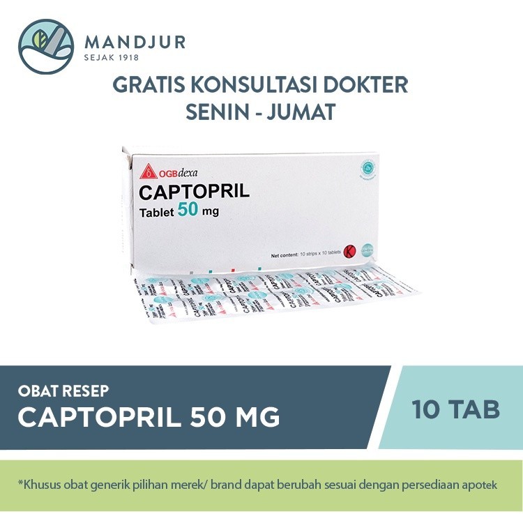 Jual Captopril 50 mg 10 Tablet | Shopee Indonesia
