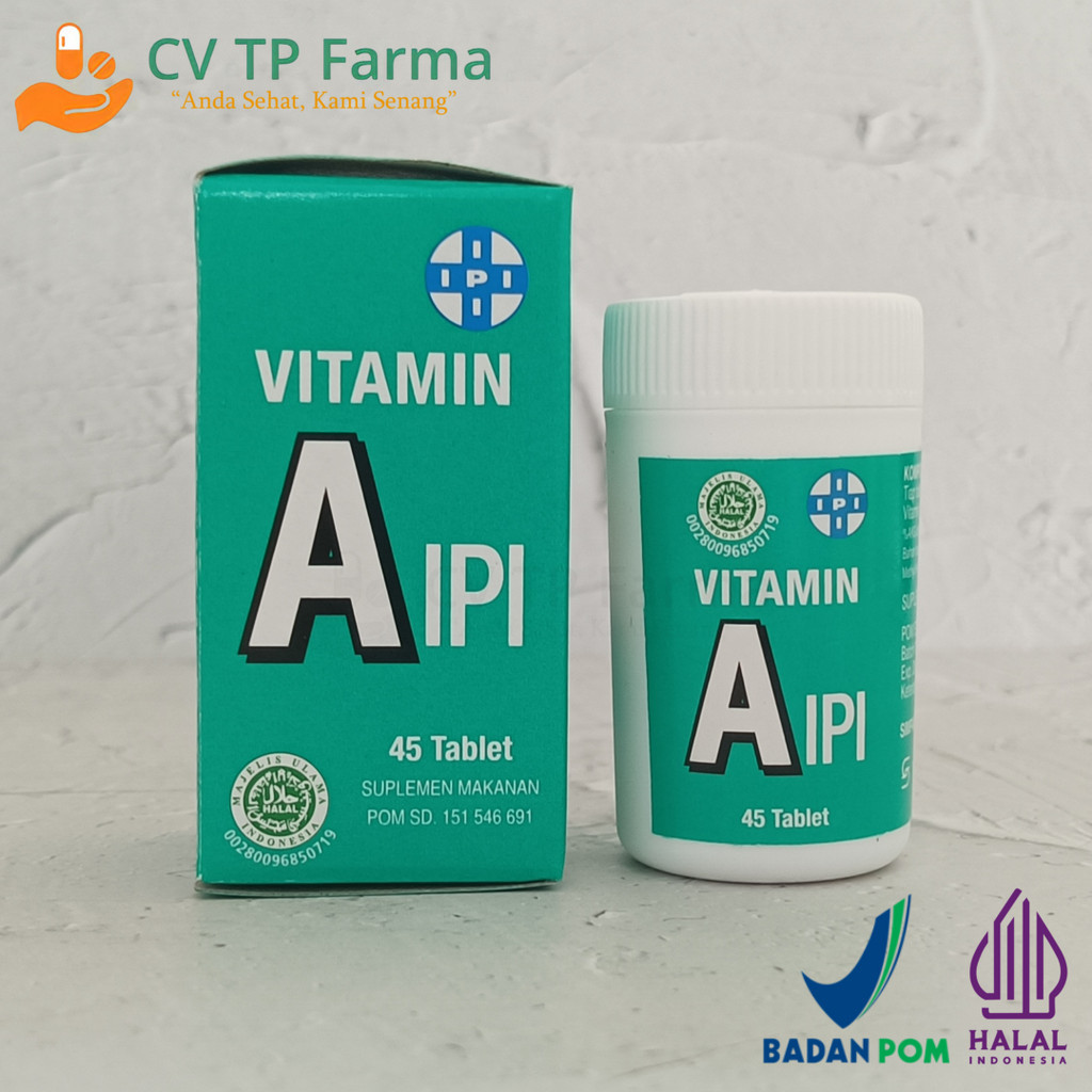 Jual VITAMIN A IPI BOTOL 45 TABLET | SUPLEMEN KESEHATAN RETINOL UNTUK ...