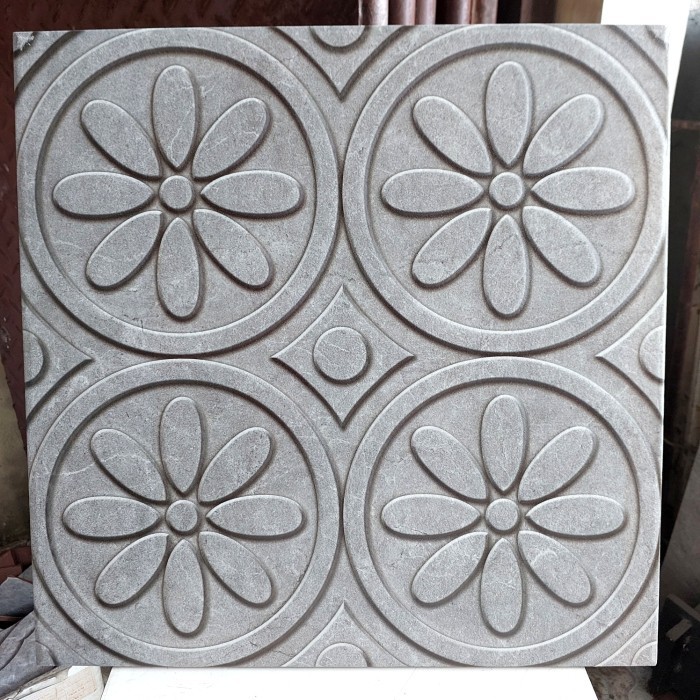 Jual KERAMIK 50X50 MOTIF ABU BATIK BALI / HIKARU GREY | Shopee Indonesia