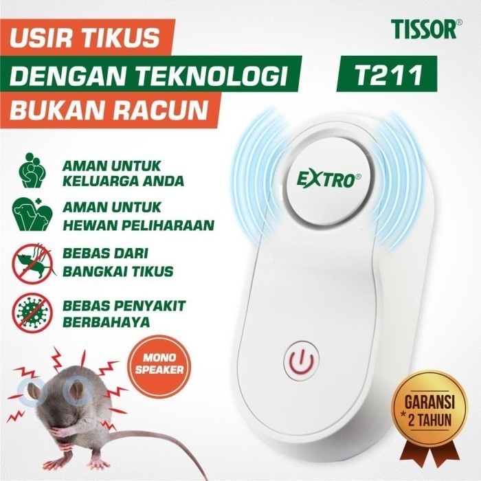 Jual Alat Pengusir Tikus Elektrik Ultrasonic Pest Control Tissor Extro ...