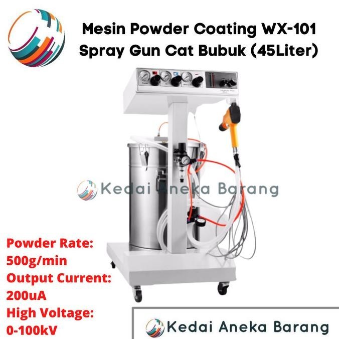 Jual Mesin Powder Coating Spray Gun Machine Oven Cat Bubuk WX-101 WX101 ...