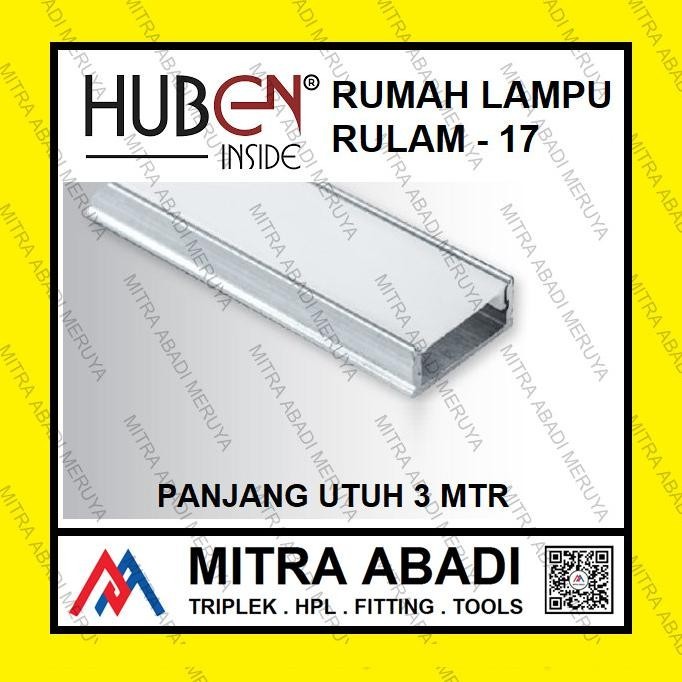 Jual Update Rumah Lampu HUBEN Rulam 17 List LED Strip Alumunium ...