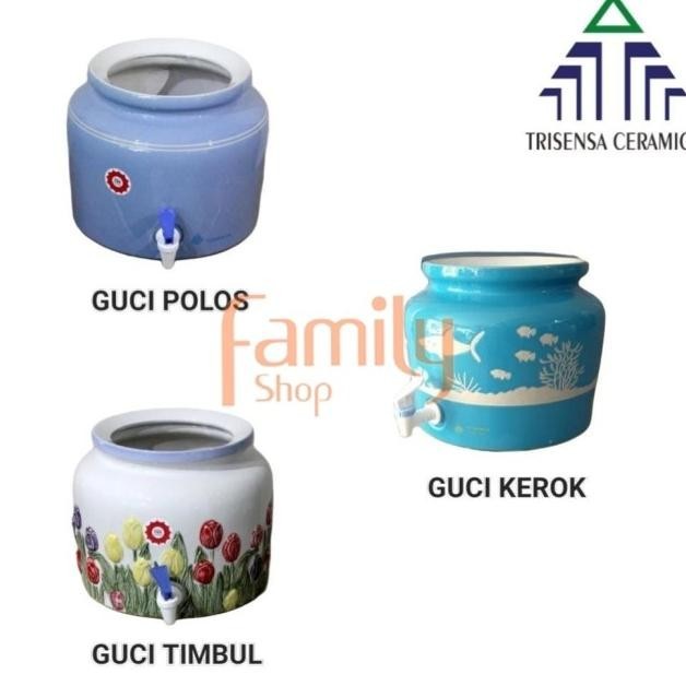 Jual Baru| TRISENSA CERAMICS Dispenser Guci Galon Air Minum Motif ...
