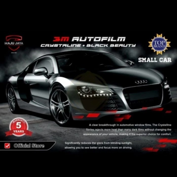 Jual Terlaris!! Kaca Film Mobil 3M Crystaline + Black Beauty Original Ori ( Small ) | Shopee ...