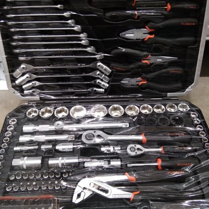 Jual FIXMAN MECHANICAL TOOLS SET TOOLS BOX BT124 | Shopee Indonesia