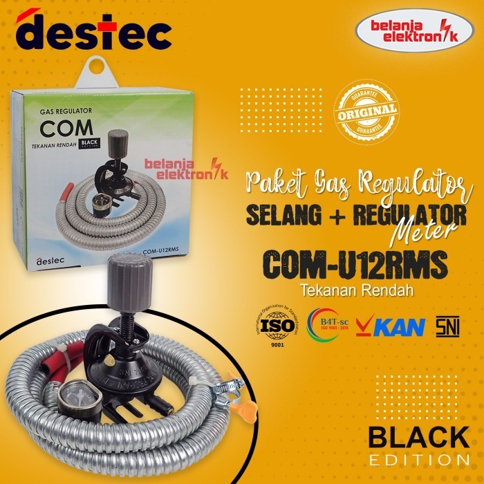 Jual SELANG GAS PAKET REGULATOR METER DESTEC COM-201 MSS | Shopee Indonesia