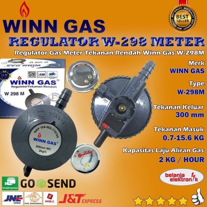 Jual REGULATOR GAS TEKANAN RENDAH WINN GAS W-298 METER | Shopee Indonesia