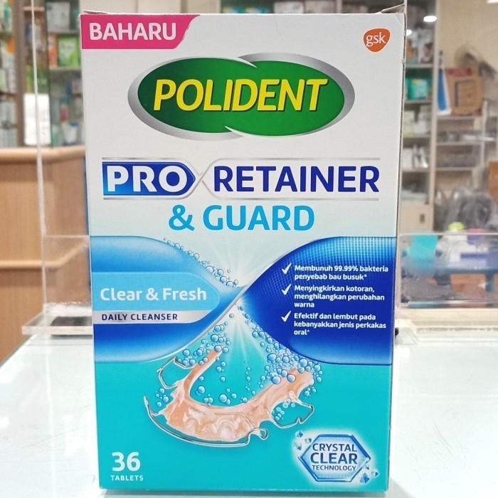 Jual POLIDENT PRO RETAINER & GUARD 36 TABLETS | Shopee Indonesia