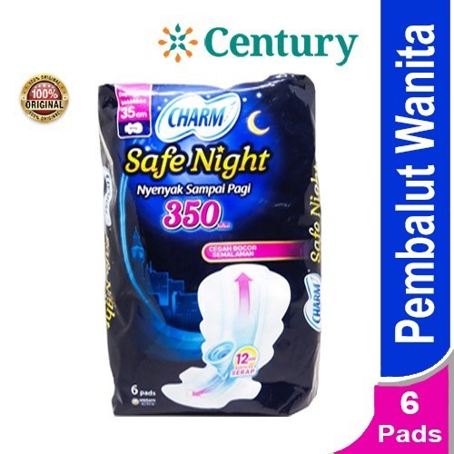 Jual Charm Safe Night 35 Cm Wing Isi 4 Pads / Pembalut Wanita ...