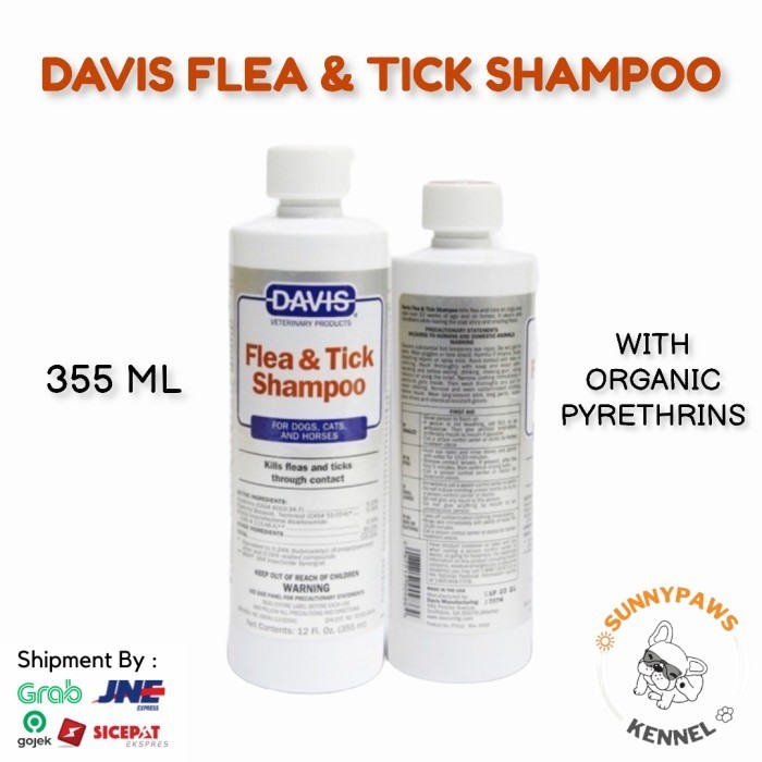 Jual DAVIS FLEA & TICK SHAMPOO SHAMPO KUTU ANJING KUCING KUDA SAMPO 355 ...