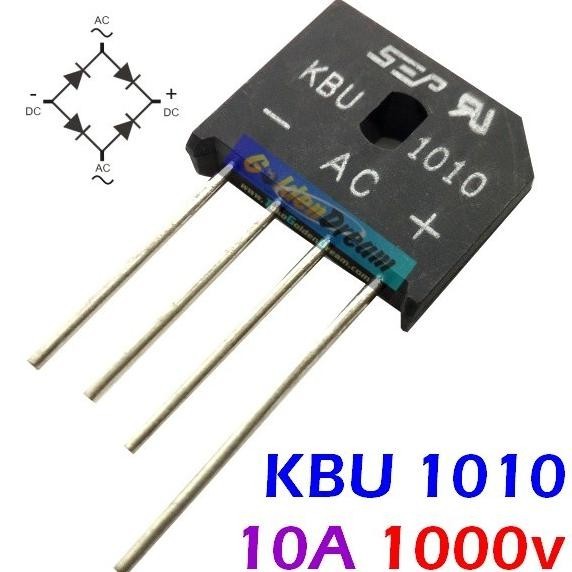 Jual Dioda Jembatan KBU 1010 10A 1000V Silicon Bridge Rectifier Taiwan ...