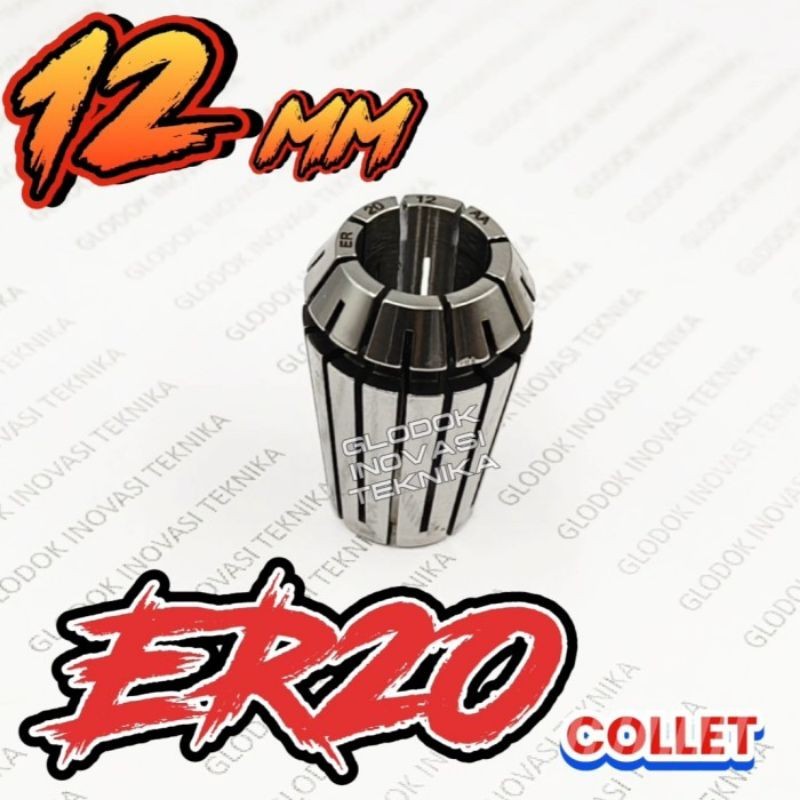 Jual Collet Colet Chuck ER20 ER 20 CNC Router bit Milling Arbor Mata ...