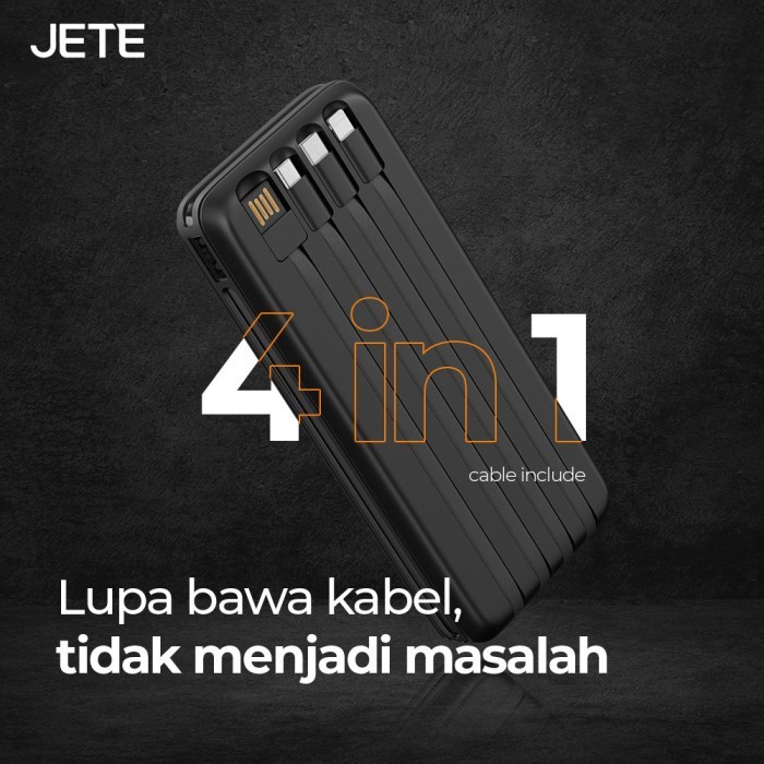 Jual Power Bank 20000 Mah Powerbank With Built In Cable 22,5W Jete B5 ...