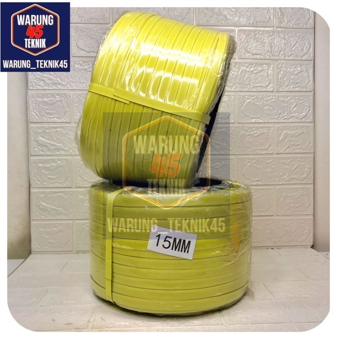 Jual Tali Straping strapping band plastik 15mm tali packing klam-klem ...