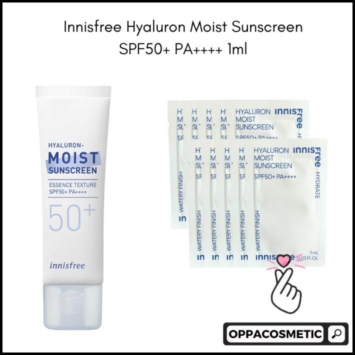 Jual Innisfree Hyaluron Moist Sunscreen Spf50+ Pa++++ 1Ml | Shopee ...