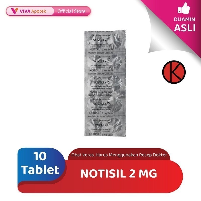 Jual Notisil 2 mg / Warfarin / Pengencer Darah (10 Tablet) | Shopee ...