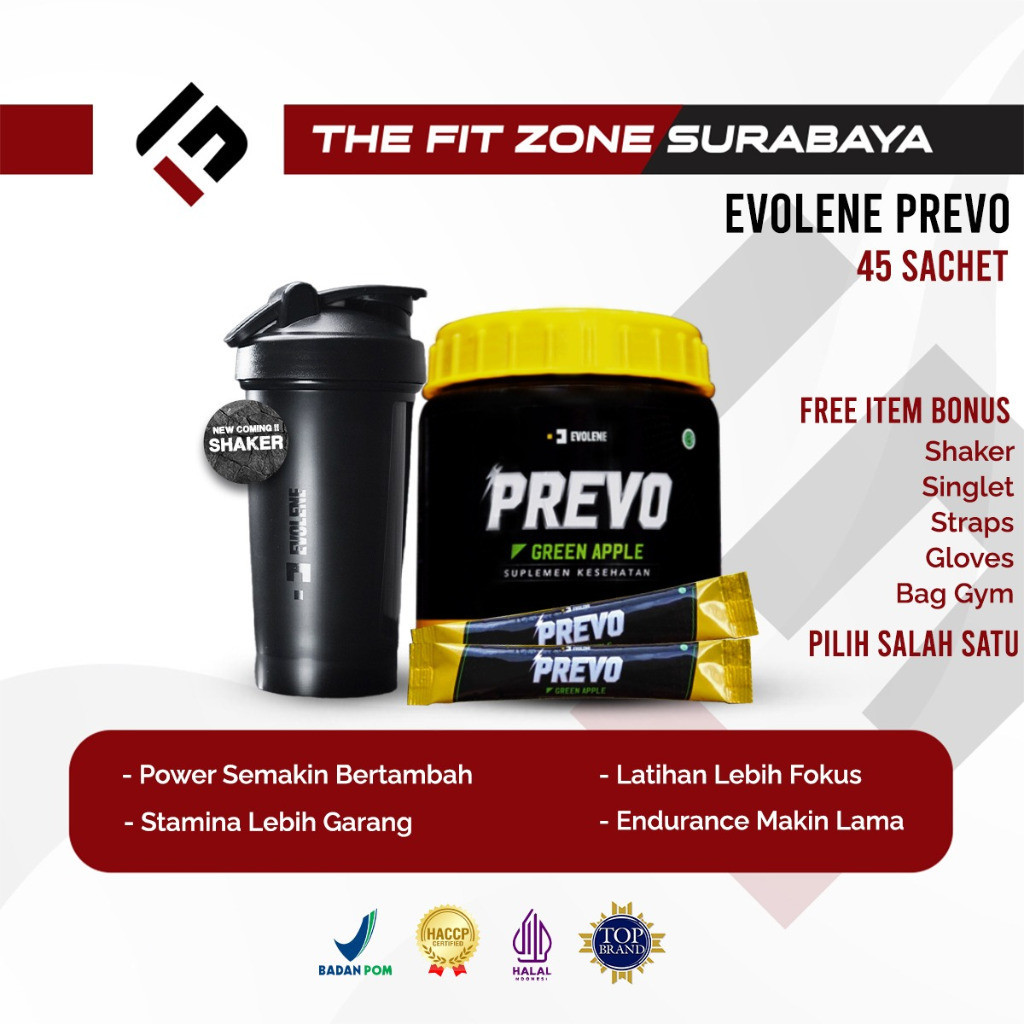 Jual EVOLENE Prevo 225 Gram / 45 Serving (45 Sachet) Supplemen Fitness ...