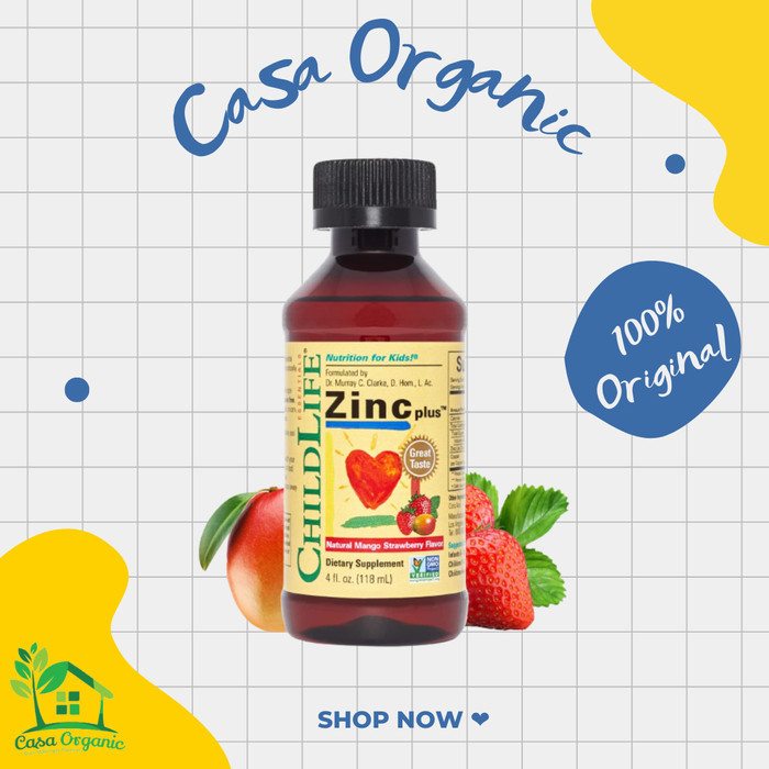Jual Childlife Essentials Zinc Plus Natural Mango Strawberry 4 Fl Oz ...