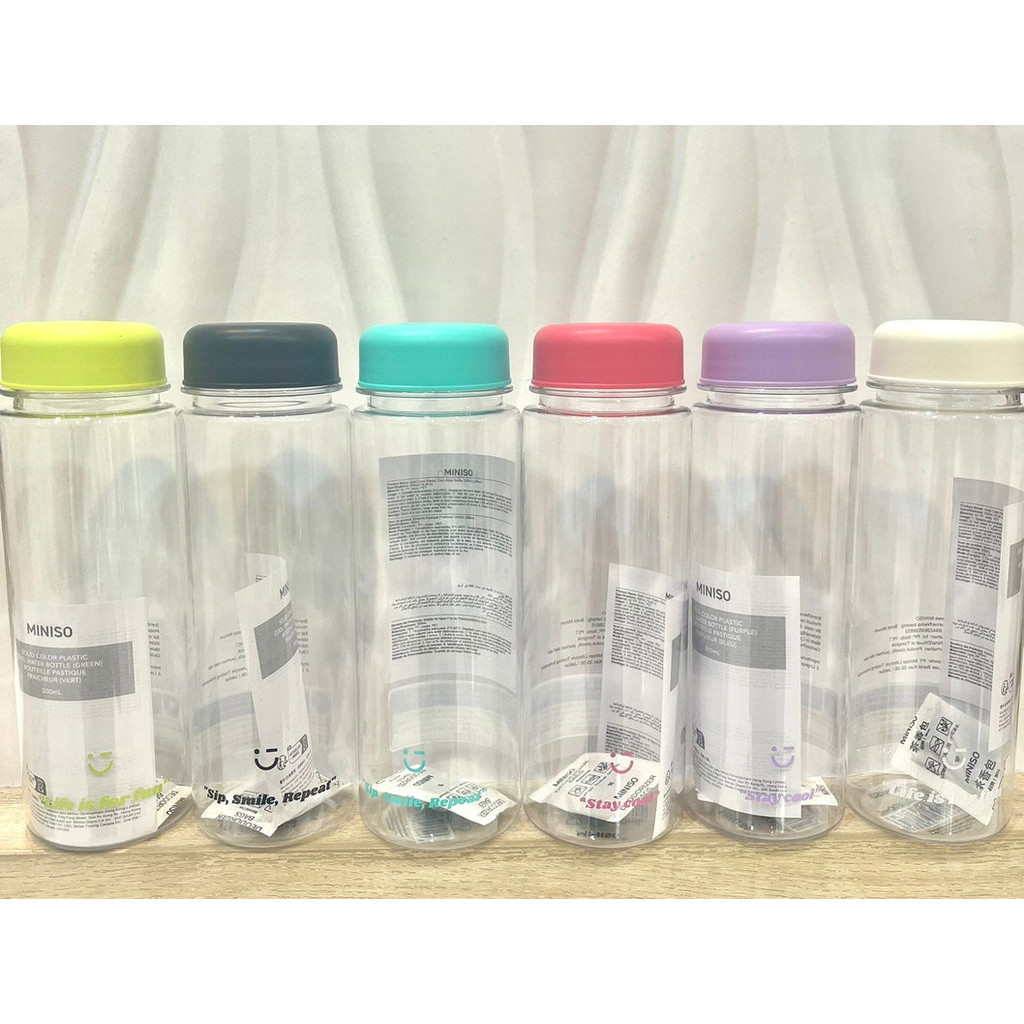 Jual OFC Miniso Solid Color Plastic Cool Water Bottle Botol Air Botol ...