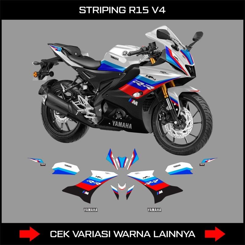 Jual Striping R15 V4 / R15M BMW HP4 / Stiker Motor Yamaha R15 V4/R15M ...