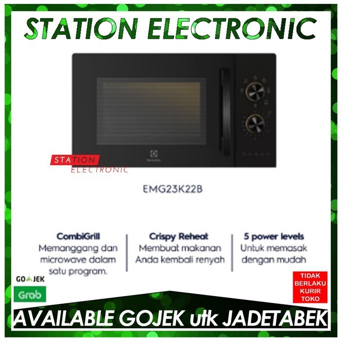Jual Electrolux Emg23K22B / Emg 23K22B Microwave Oven W/ Grill 23L ...