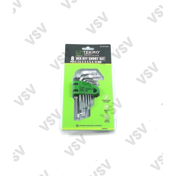 Jual Tekiro Kunci L Set 8Pc Pendek 2-10Mm Hex Key Short Set 8Pc | Shopee Indonesia
