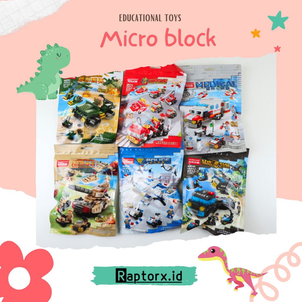 Jual Building Block Plastik Lele brother Micro Block Mainan Susun Balok ...
