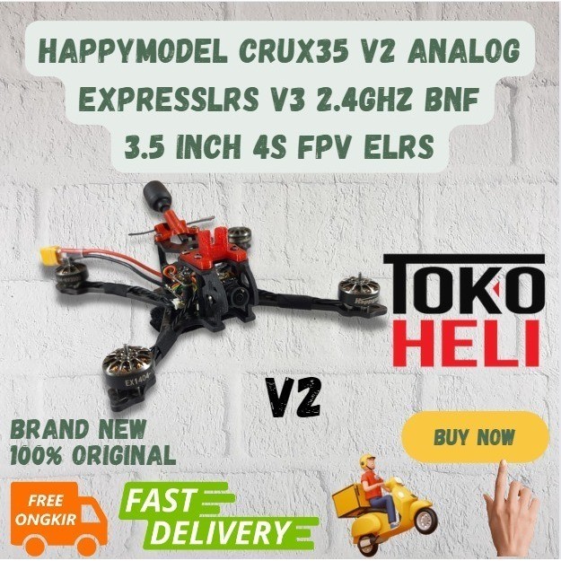 Jual Happymodel Crux35 Analog ExpressLRS 2.4Ghz BNF 3.5 Inch 4S FPV ...
