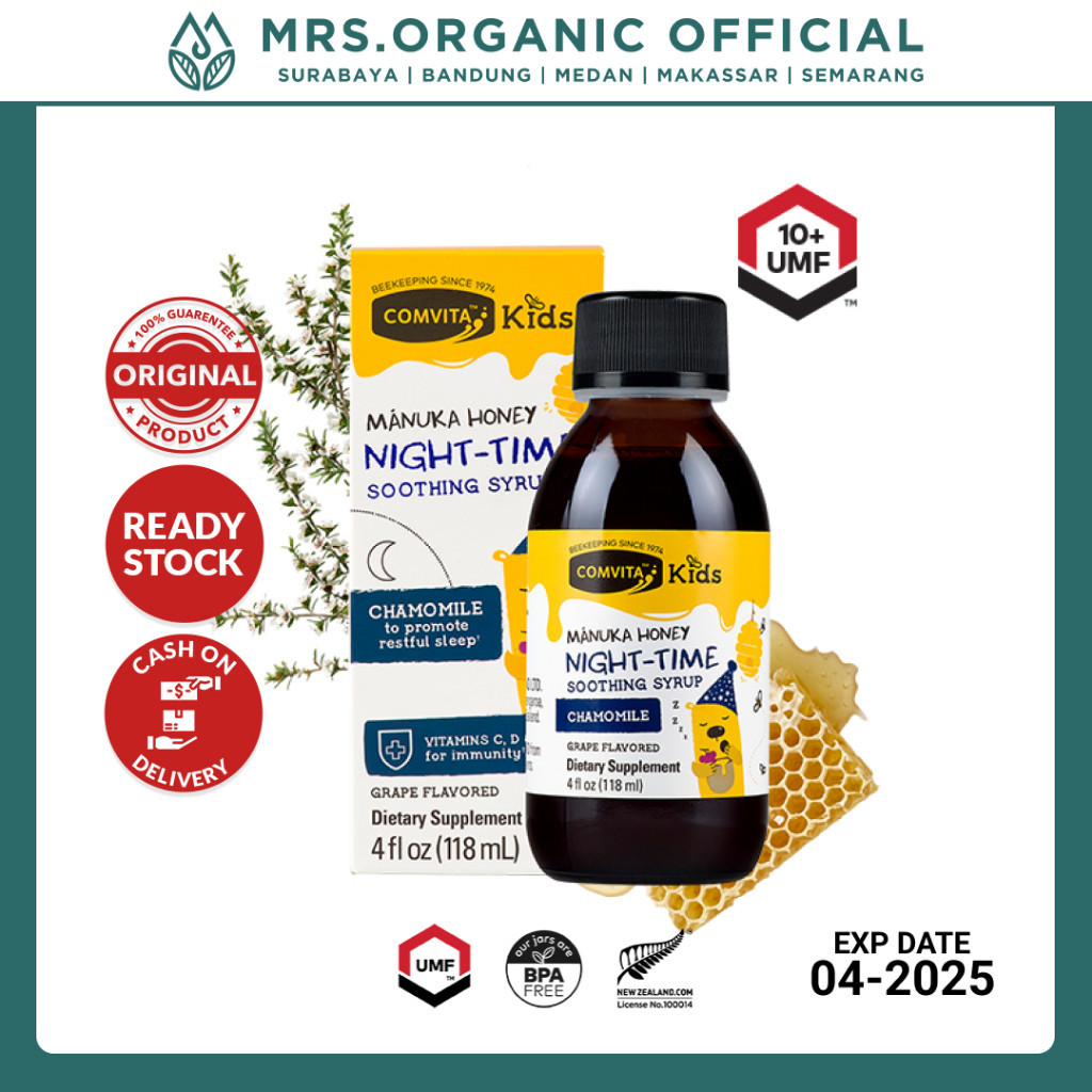 Jual Comvita Kids Night-Time Soothing Syrup with Chamomile UMF 10+ 118 ...