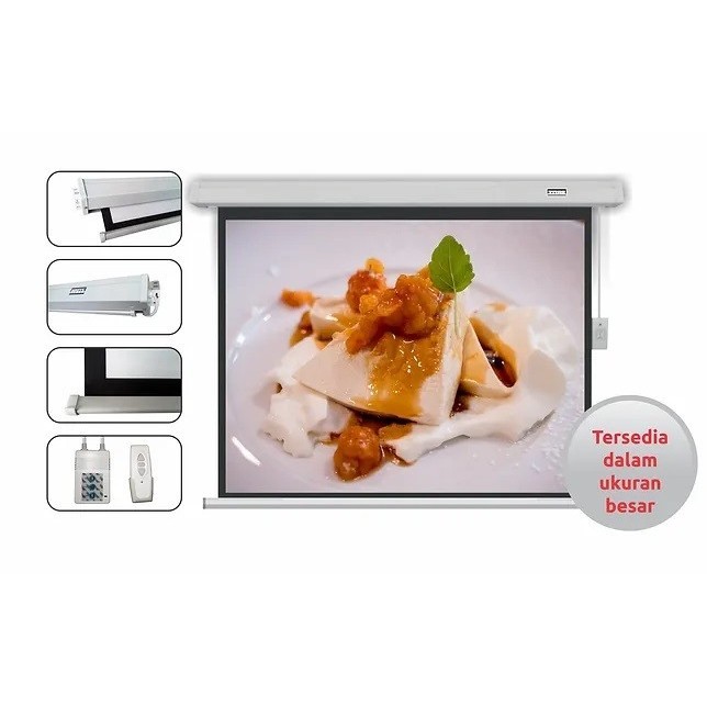 Jual Layar Proyektor Brite/ Screen Projector Brite Motorized 96" (Mr ...