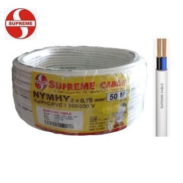 Jual Supreme Kabel Listrik Nymhy 2X0,75 Serabut 2 X 0.75 50 Meter | Shopee Indonesia