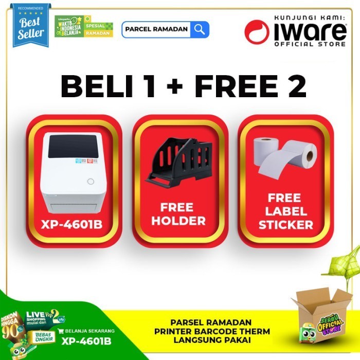 Jual Parcel Ramadan Printer Barcode Xprinter Xp-4601 Usb Bluetooth ...