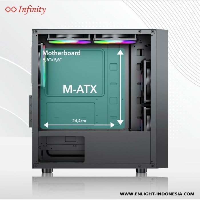 Jual Casing Infinity Strike - Matx Gaming Case - Include 3 Fan | Shopee ...