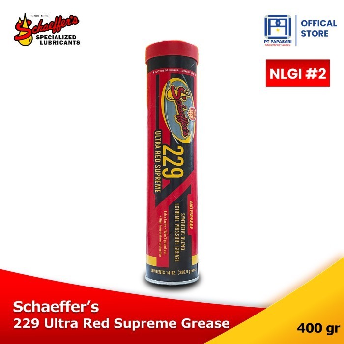 Jual Schaeffer Grease 229 Ultra Red Supreme E.P - Tube 400 gram NLGI#2 ...