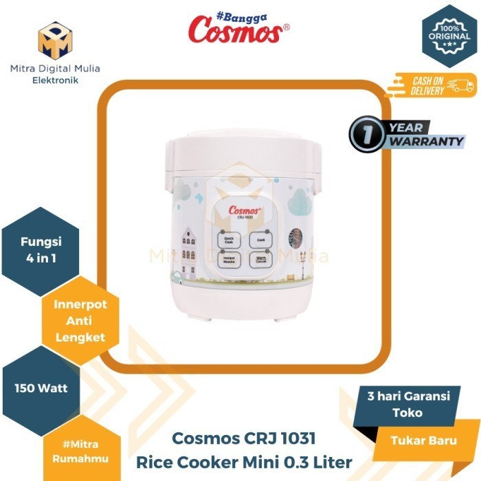 Jual [Cod] Cosmos Crj 1031 4In1 Mini Digital Rice Cooker Crj1031 0.3 ...