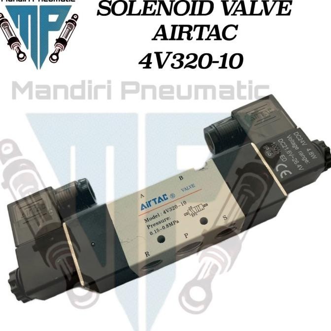 Jual Promo!! Solenoid Valve Airtac 4V320-10 Drat 3/8 Inch Ac220/Dc24 | Shopee Indonesia