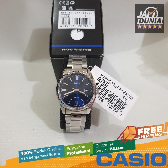 Jual Casio Original Mtp-1302Pd-2A Mtp 1302Pd 2A 1302Pd Mtp1302 Pria Ct | Shopee Indonesia