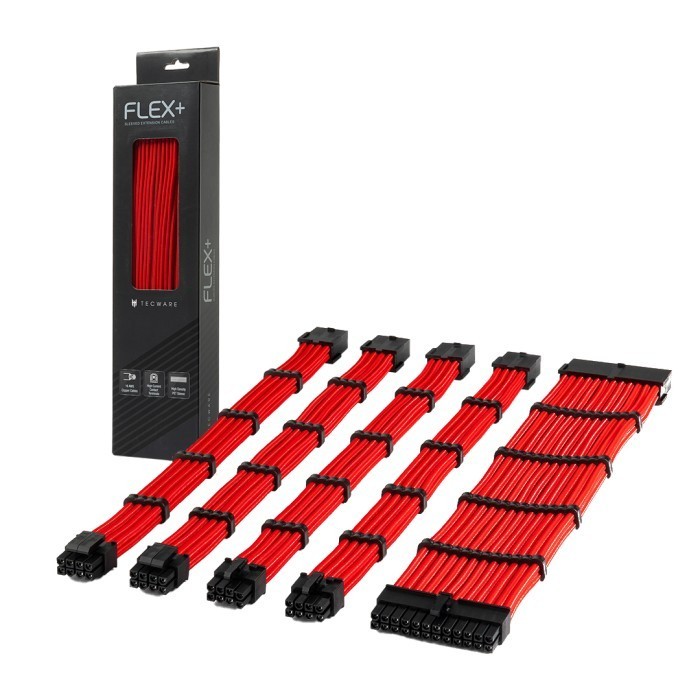 Jual Tecware Cable Sleeve Extention Psu Red Black White | Shopee Indonesia
